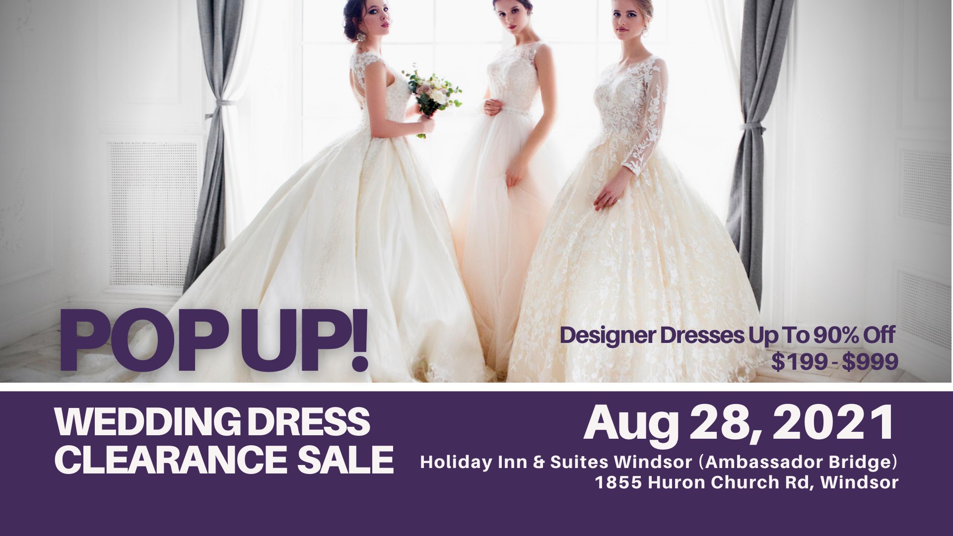 Pop-Up Wedding Dress Sale Windsor - Opportunity Bridal